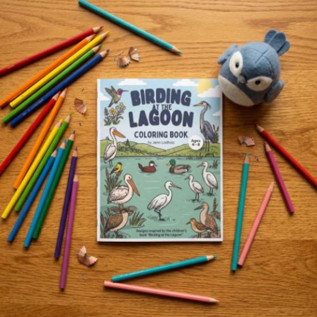 Birds & Nature Coloring Book | Kids Coloring Activity - Etsy