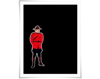 Canada Mountie Print - Etsy