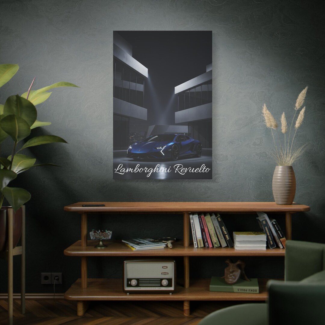Blue Lamborghini Revuelto Matte Canvas - Etsy