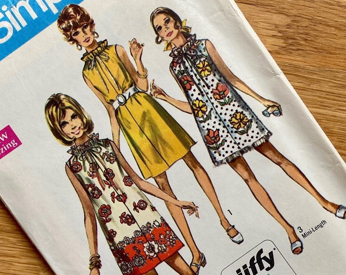Simplicity 8793 1970s Pattern for Easy Misses' Muu-muu or Dress in 2 ...