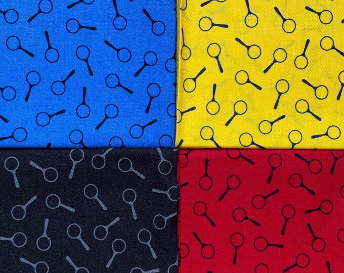 Nancy Drew Magnifying Glass Print Quilt Fat 1/4's Get a Clue Nancy Drew ...