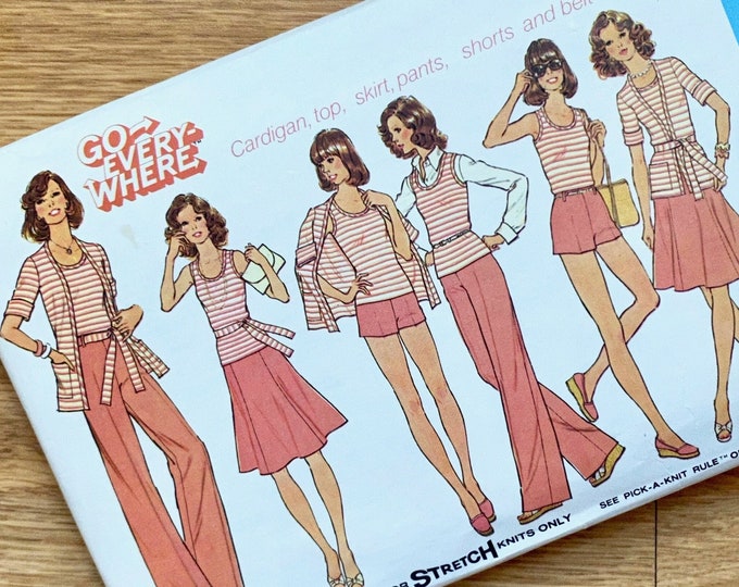 Simplicity 6973 1970s Go Everywhere Pattern for Misses' Cardigan, Top ...