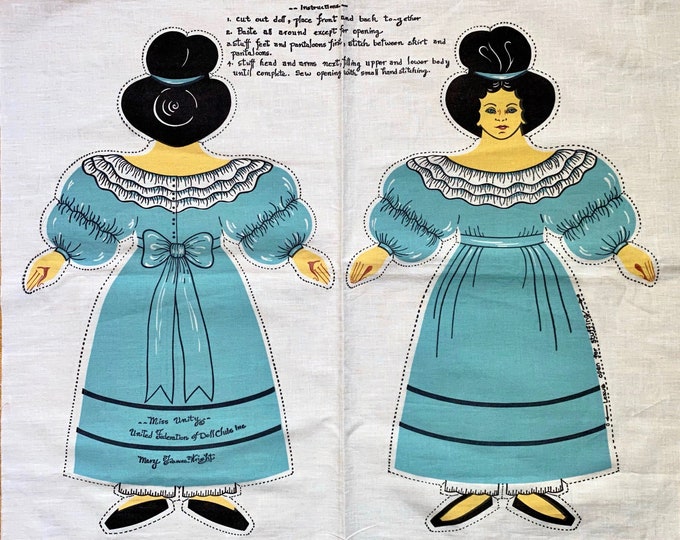 Miss Unity Cut & Sew Doll Panel United Federation of Doll Clubs 1990s ...