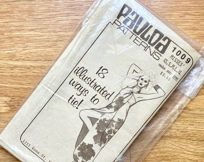 Vintage Hawaiian Pareo Sarong Pattern Pauloa Patterns 1009 Misses' Size ...