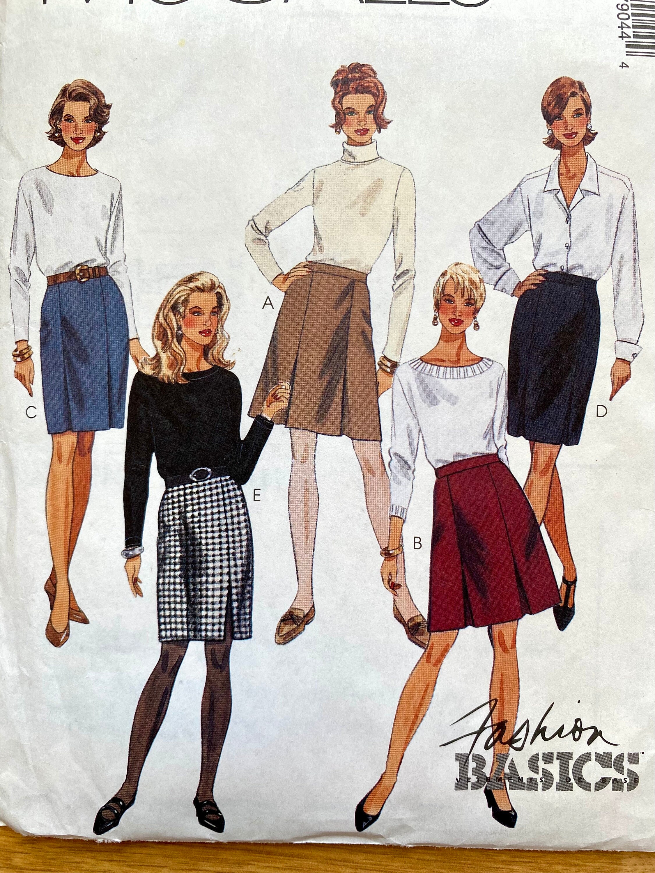 Mccall's 7904 1990s Fashion Basics Pattern for Misses' A-line or ...
