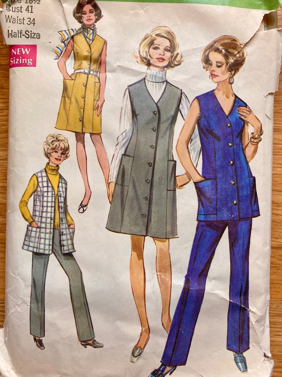 Simplicity 8359 1960s Pattern for Half-size' Dress or Jumper or Tunic ...