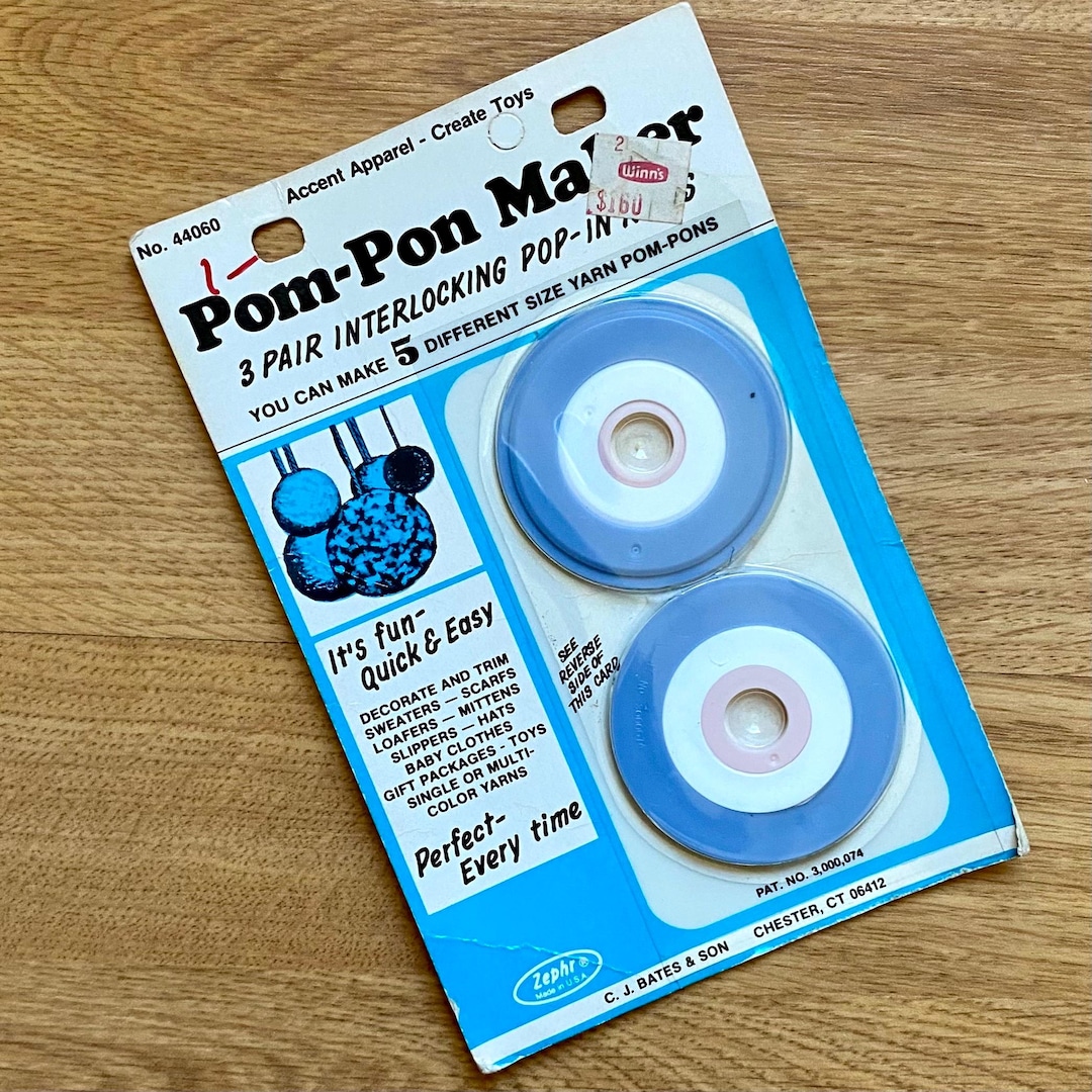 Vintage Pom-pon Maker for 5 Sizes of Yarn Pom-poms, Zephyr Circa 1960s, New in Package - Etsy