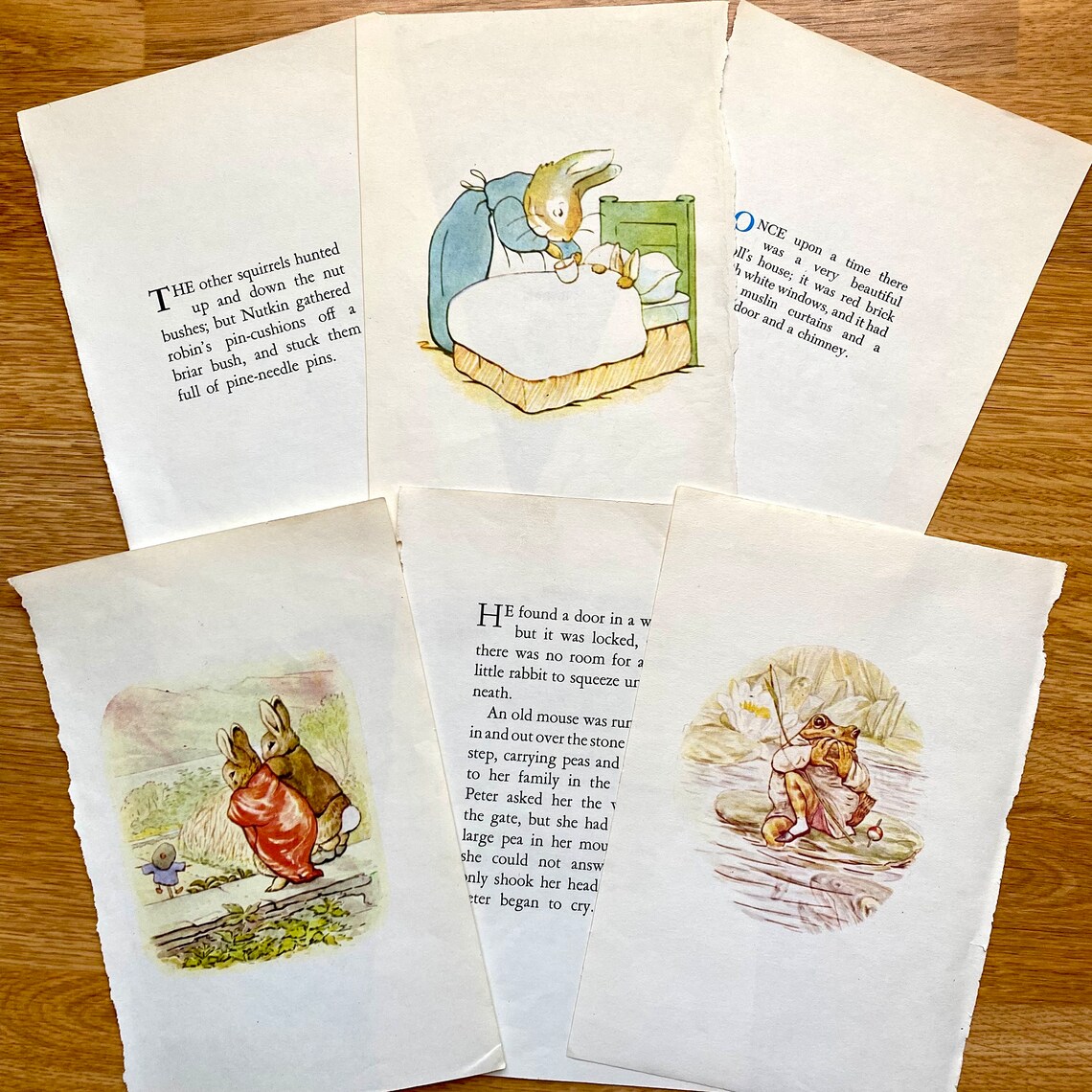 Beatrix Potter Ephemera Pack, 6 Pages, Illustrations & Text, Vintage ...