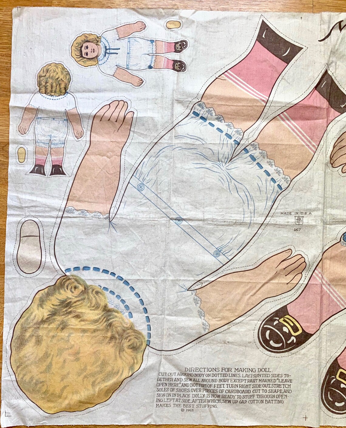 1915 My Big Dolly Cut & Sew Fabric Panel W/ Photorealistic - Etsy