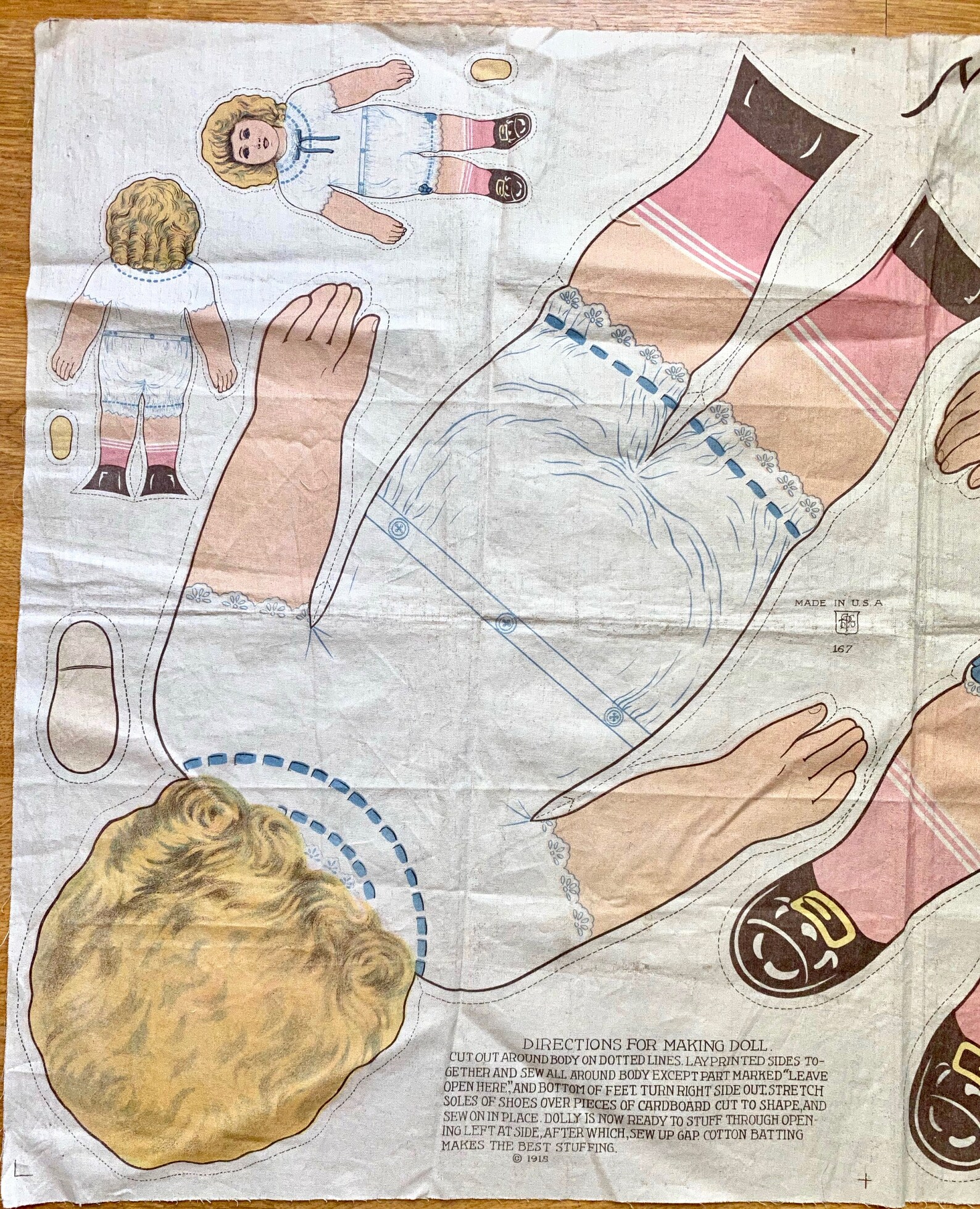 1915 My Big Dolly Cut & Sew Fabric Panel W/ Photorealistic - Etsy