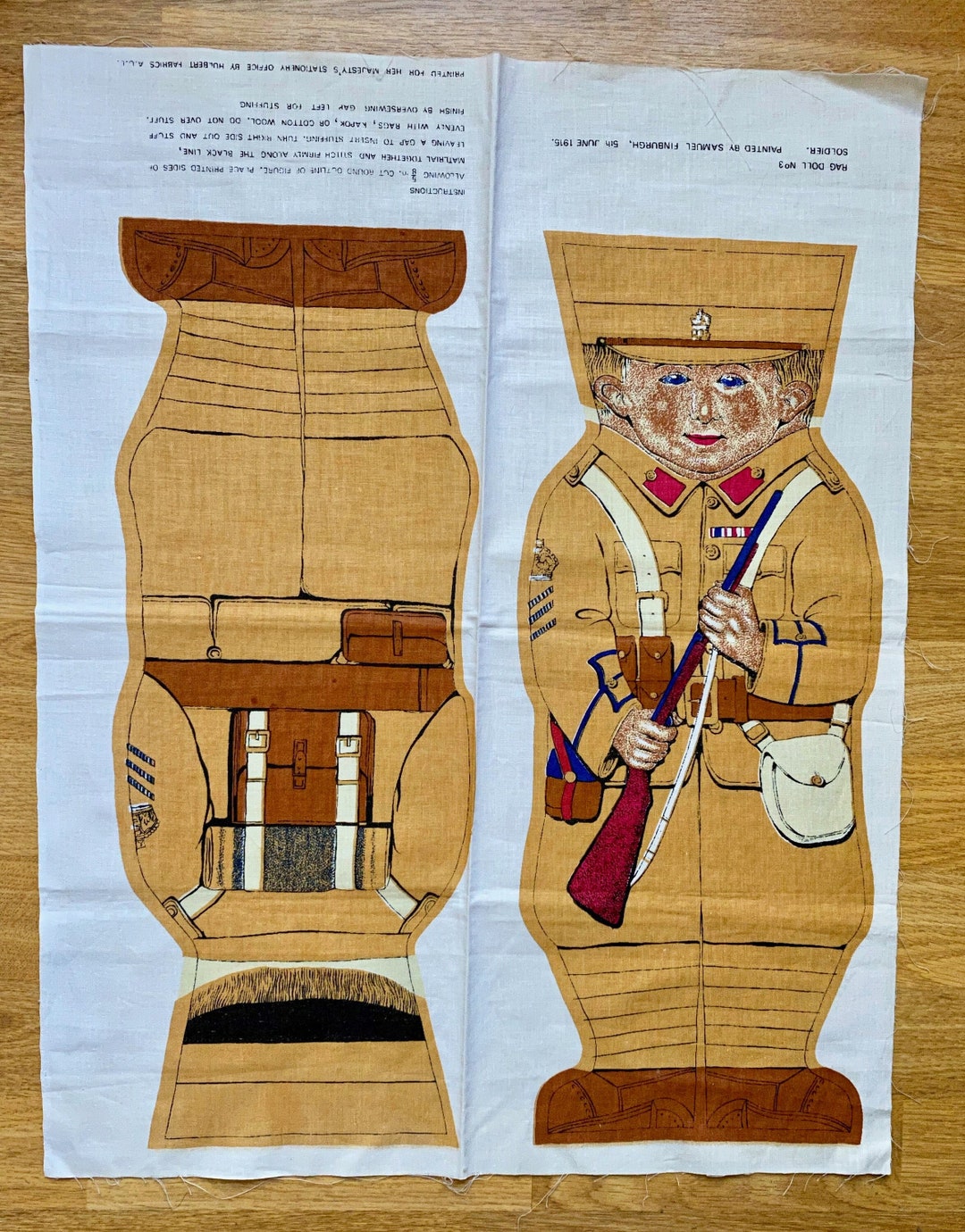 Vintage WWI English Soldier Cut & Sew Panel by Hulbert Fabrics ...