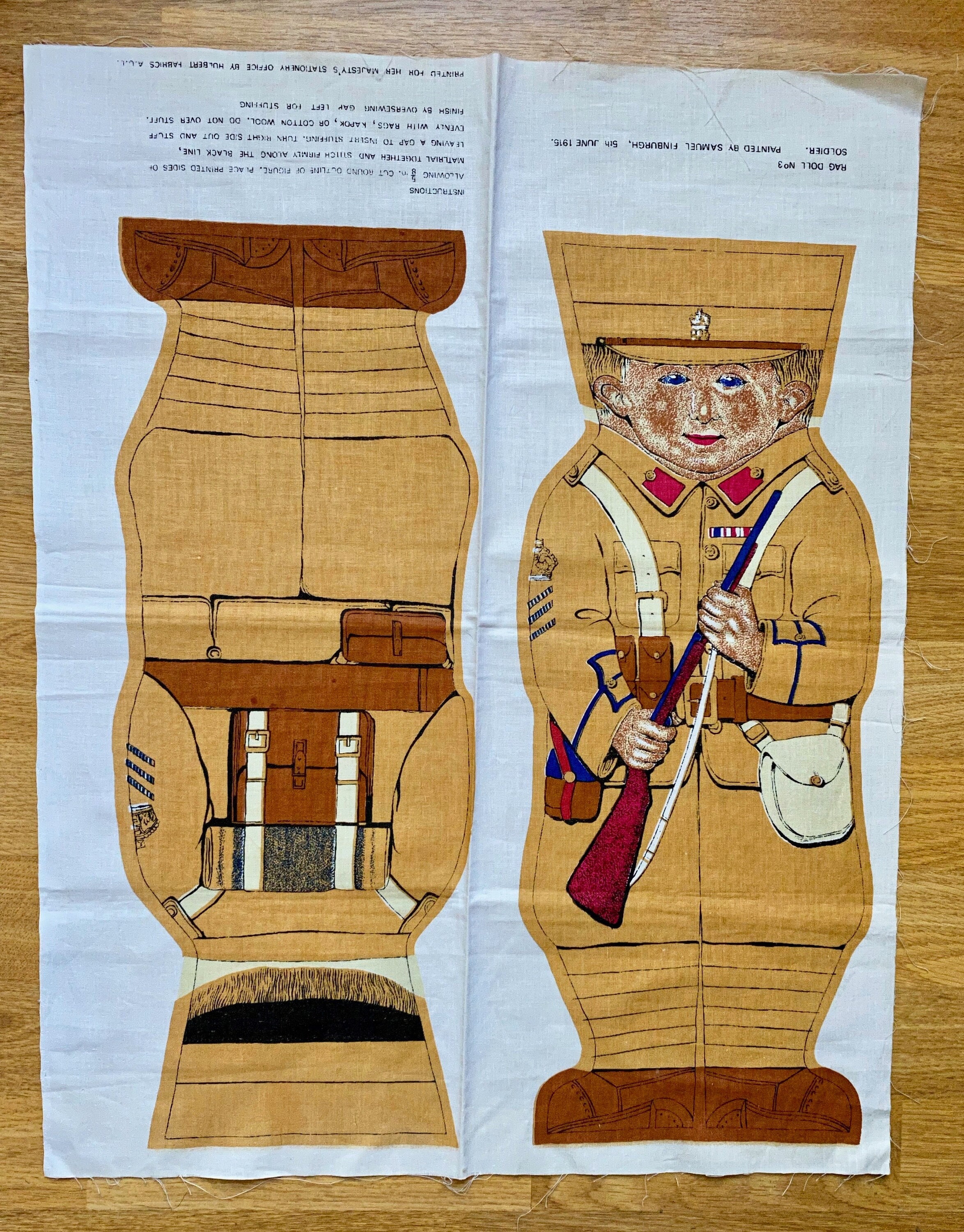 Vintage WWI English Soldier Cut & Sew Panel by Hulbert Fabrics ...