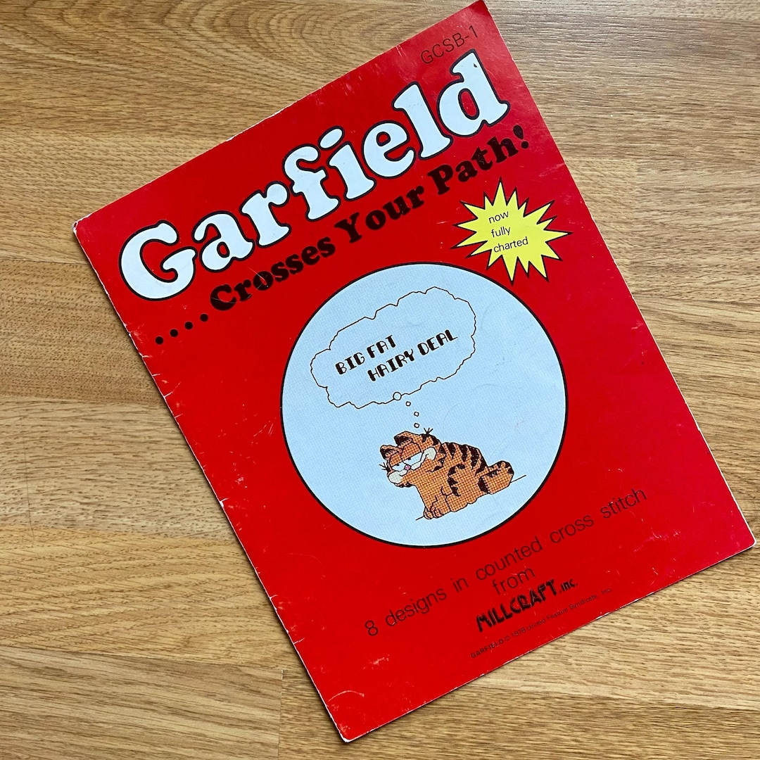 Vintage Garfield Cross Stitch Pattern Book, Garfield .... Crosses Your ...