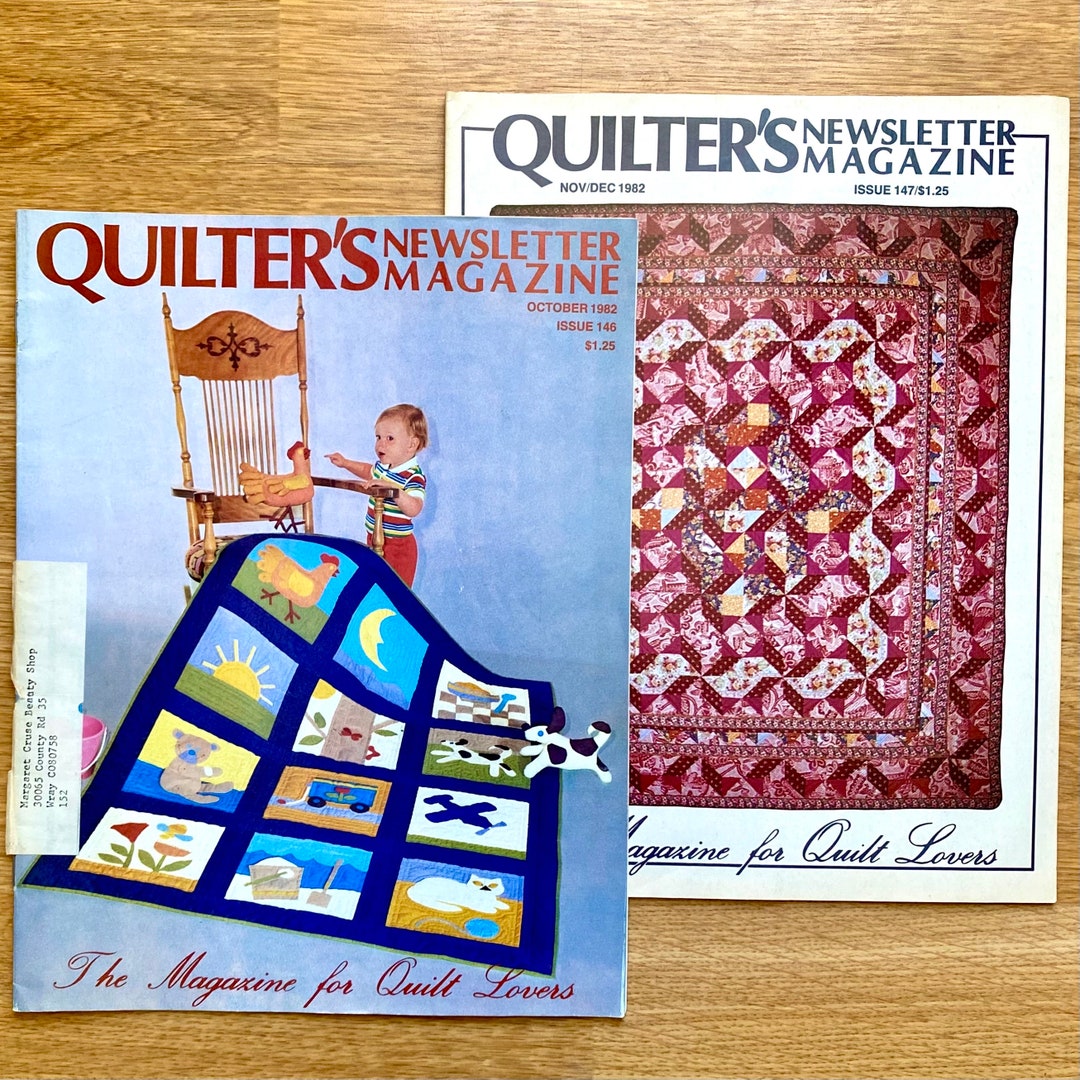 1982 Quilter's Newsletter Magazine Lot of 2, Oct & Nov/dec, Vintage ...