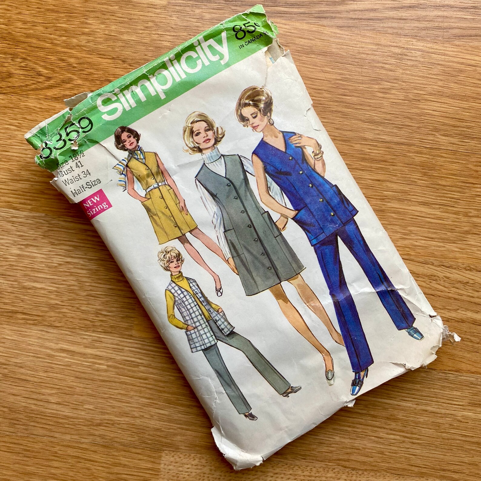 Simplicity 8359 1960s Pattern for Half-size' Dress or Jumper or Tunic ...