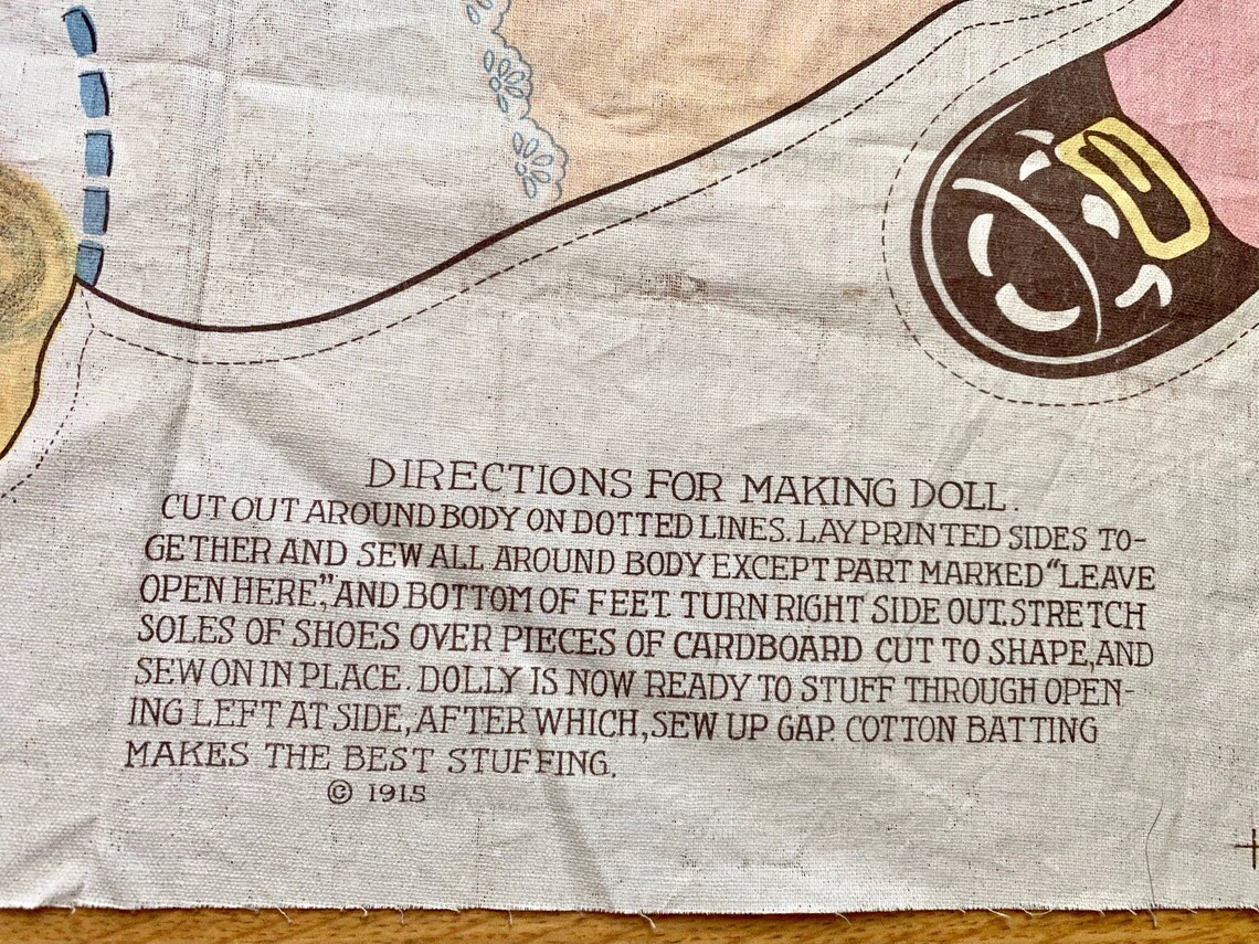 1915 My Big Dolly Cut & Sew Fabric Panel W/ Photorealistic - Etsy