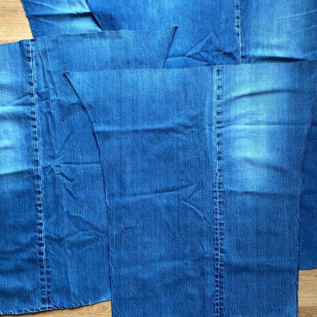 Reclaimed Denim Full Pant Legs, Lot of 2 Long Jeans Pieces for ...