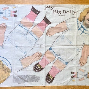 1915 My Big Dolly Cut & Sew Fabric Panel W/ Photorealistic Face - 1 ...