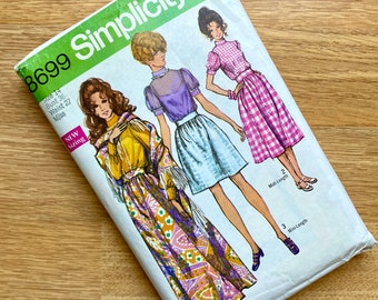 Simplicity 5423 1970s Pattern for Misses' Smock-top, Pants & Bikini ...
