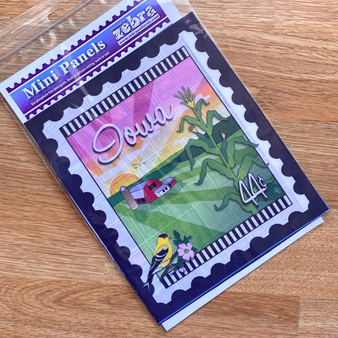 Iowa Mini Fabric Panel, Novelty Panel Print by Debra Gabel, 6" X 7" - Etsy