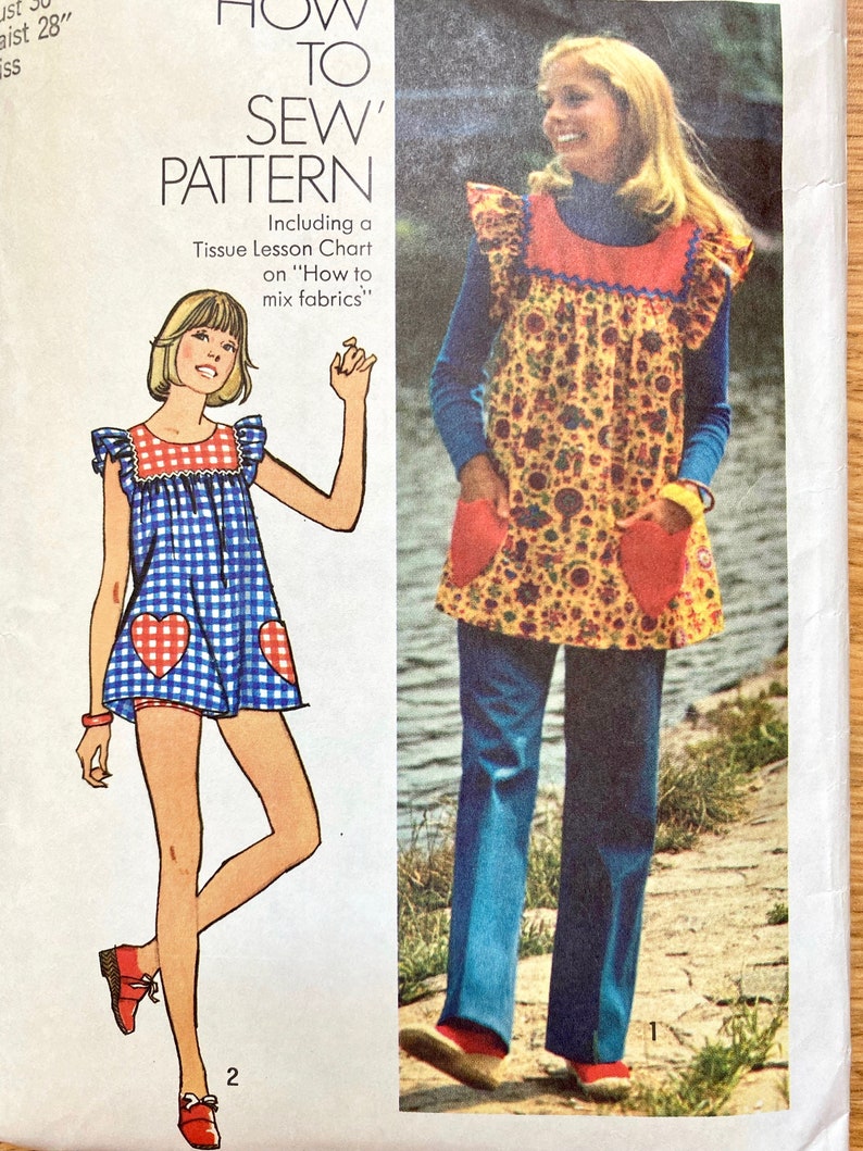 Simplicity 5423 1970s Pattern for Misses' Smock-top Pants - Etsy