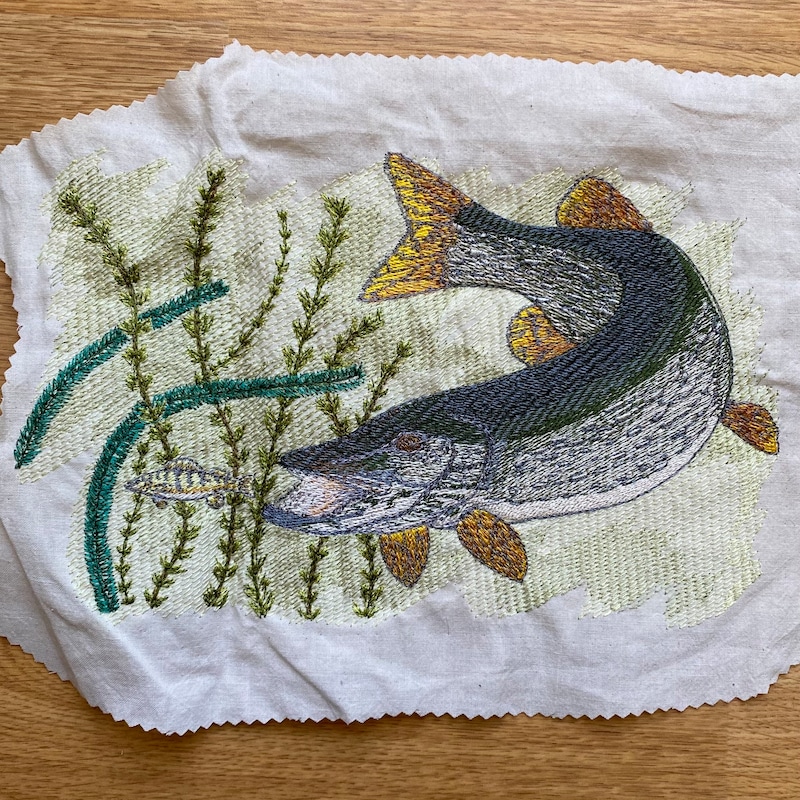 Fishing Applique - Etsy