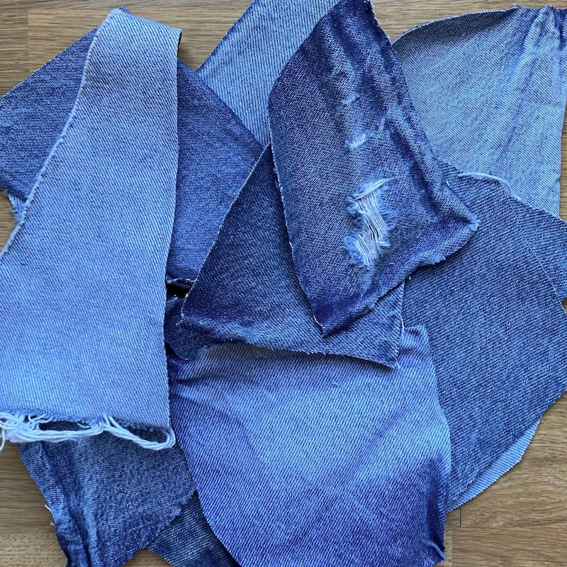 Denim Scraps - Etsy