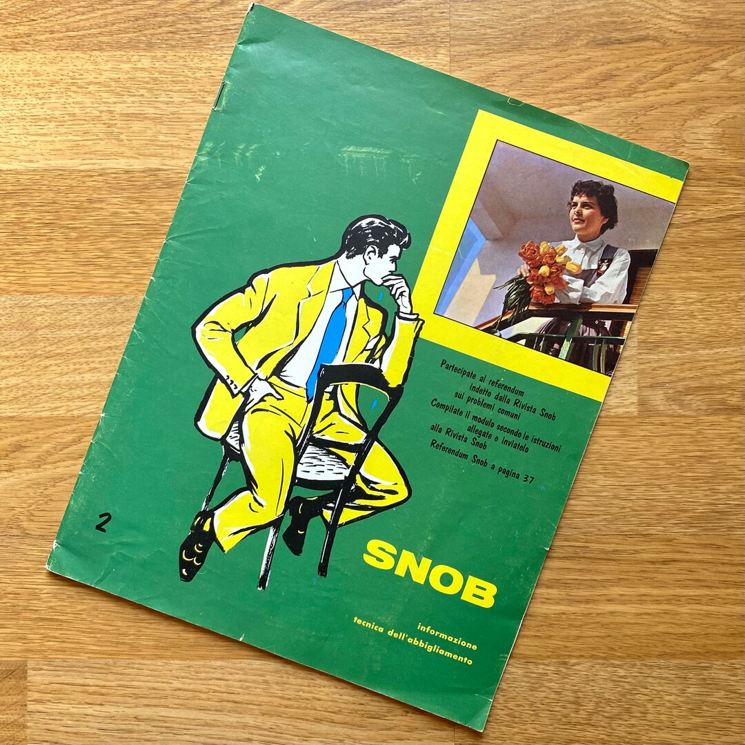 Vintage Italian Style Magazine, Snob, March/april 1959, Menswear ...