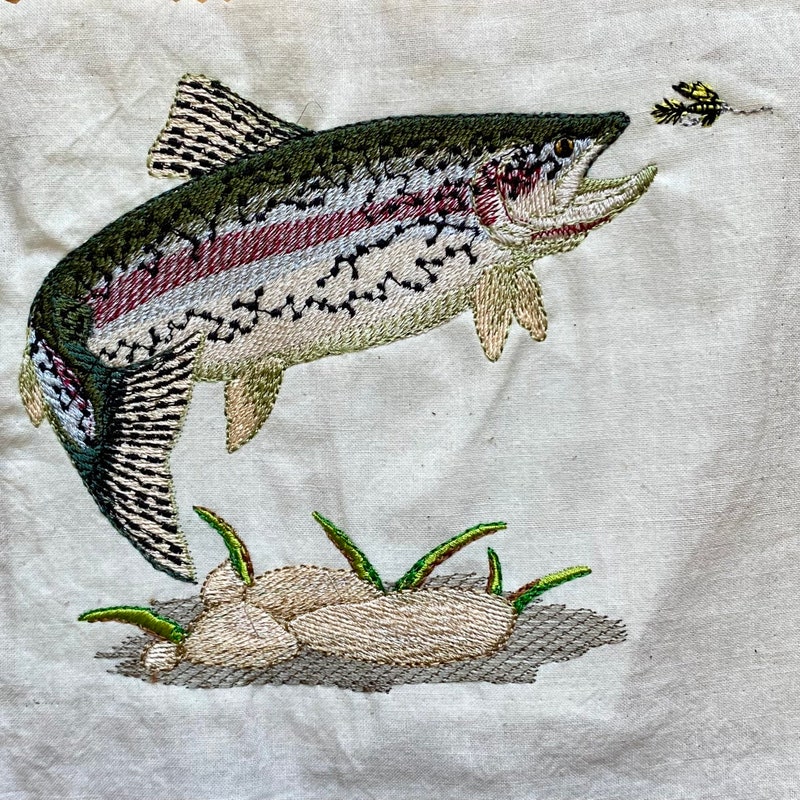 Fishing Applique - Etsy