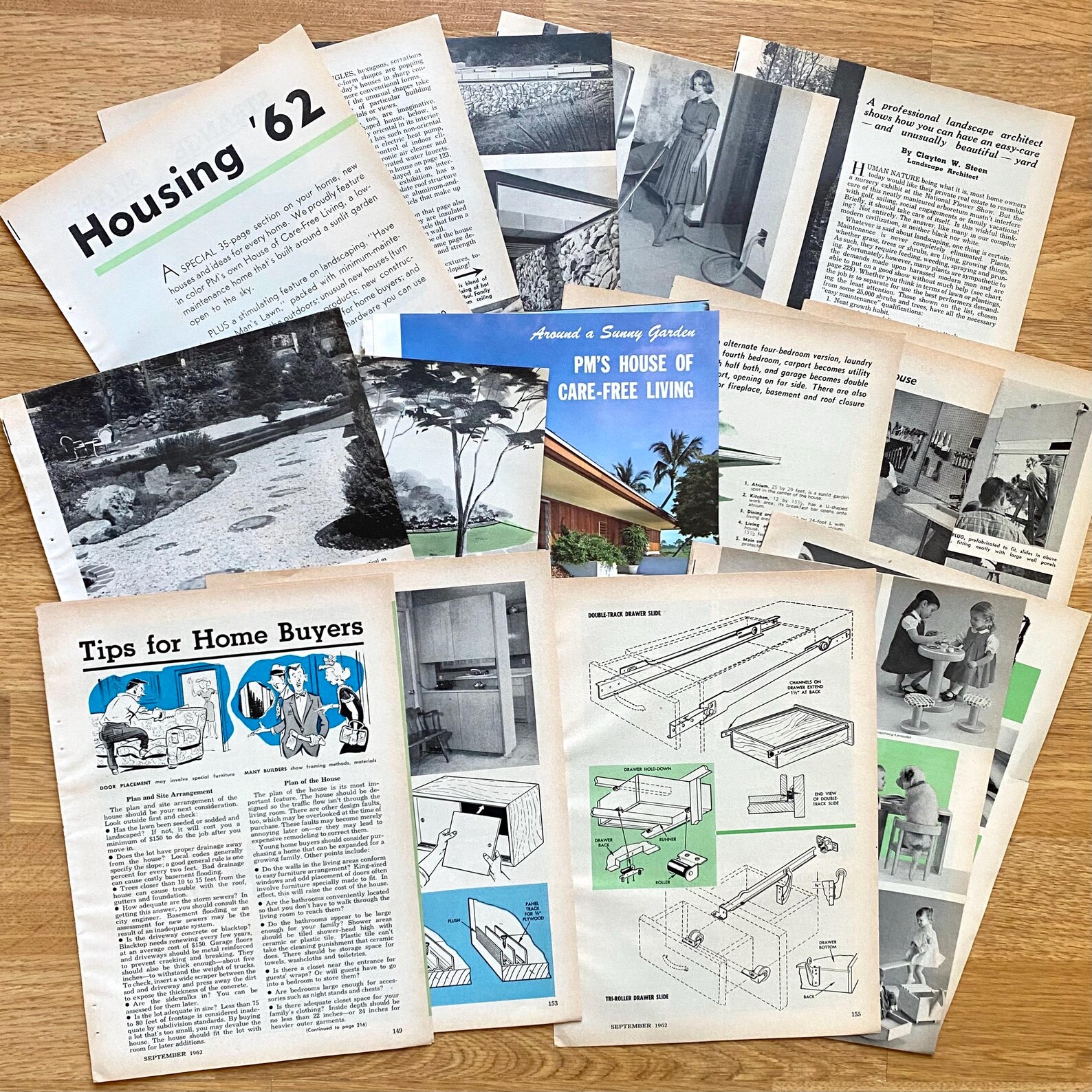 Vintage MCM House Paper Ephemera, 1960s Popular Mechanics Covers & 29 ...