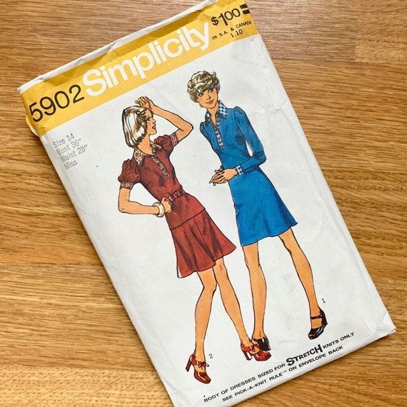 Simplicity 5902 1970s Pattern for Misses' 1 or 2-piece - Etsy