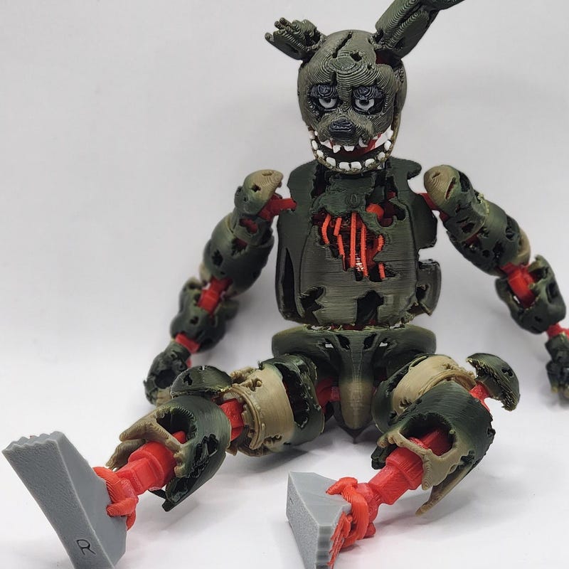 3d Printed Springtrap Action Figure - Etsy