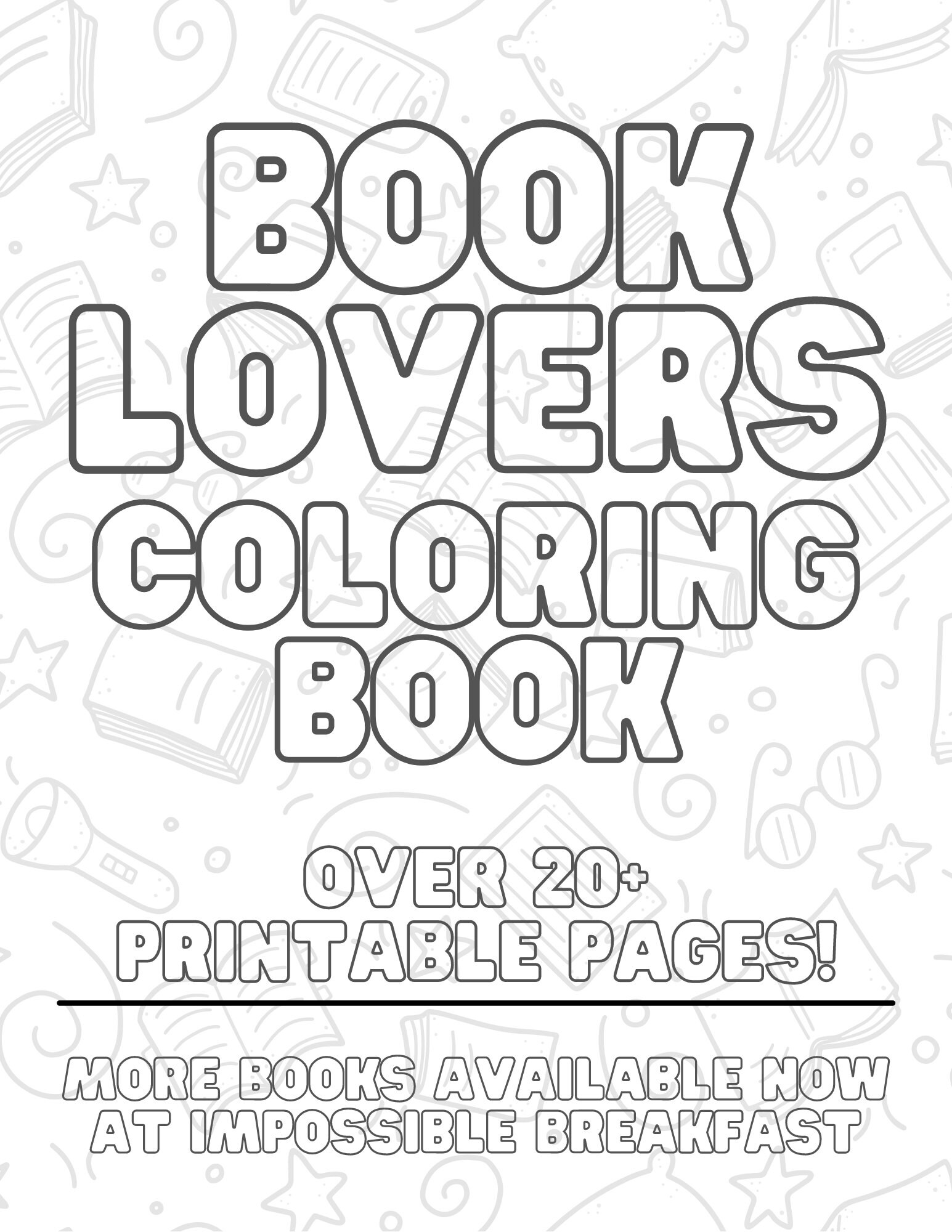 Printable Coloring Sheets, Coloring Book, Book Lovers - Etsy