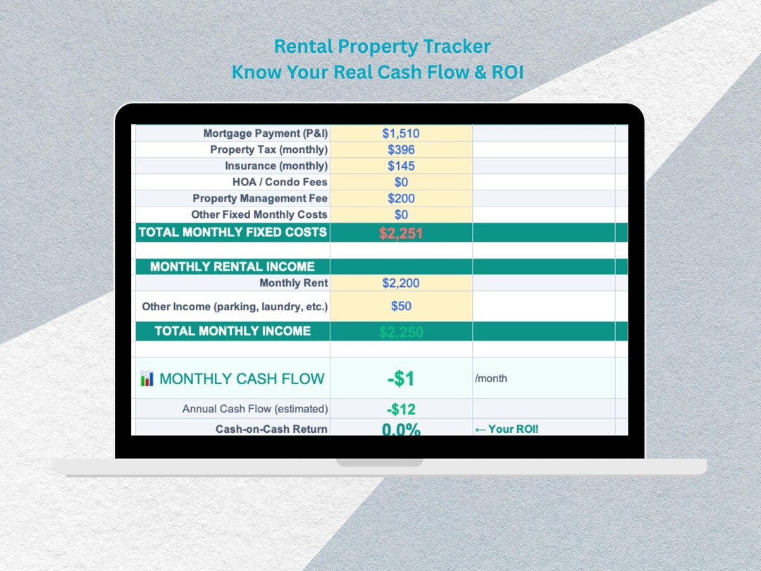 Rental Property Tracker | Income and Expense Spreadsheet (google Sheets ...
