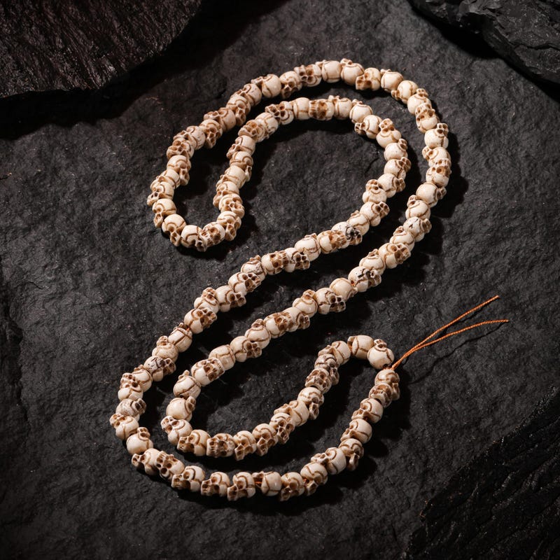 Bone Bead Necklace - Etsy UK