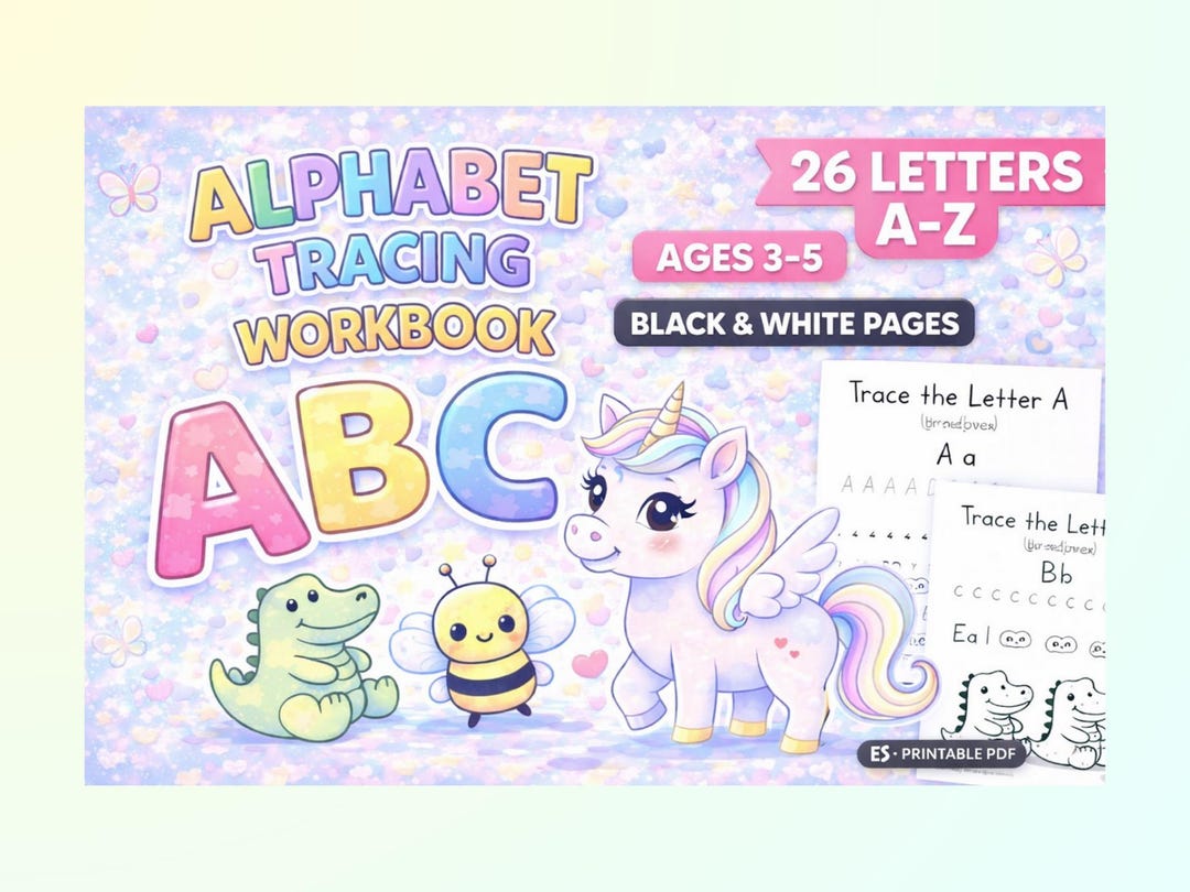 Animal ABC Tracing Workbook | Preschool Letter Practice (PDF Download ...