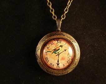 Clock locket | Etsy