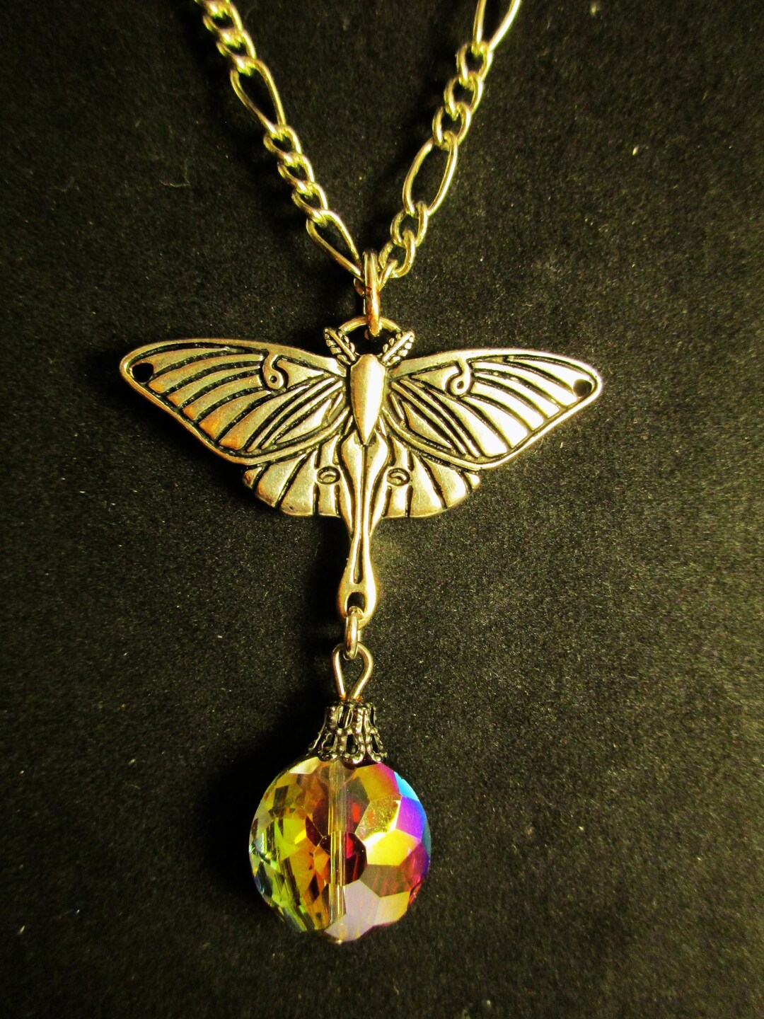 Crystal Moth Necklace - Etsy