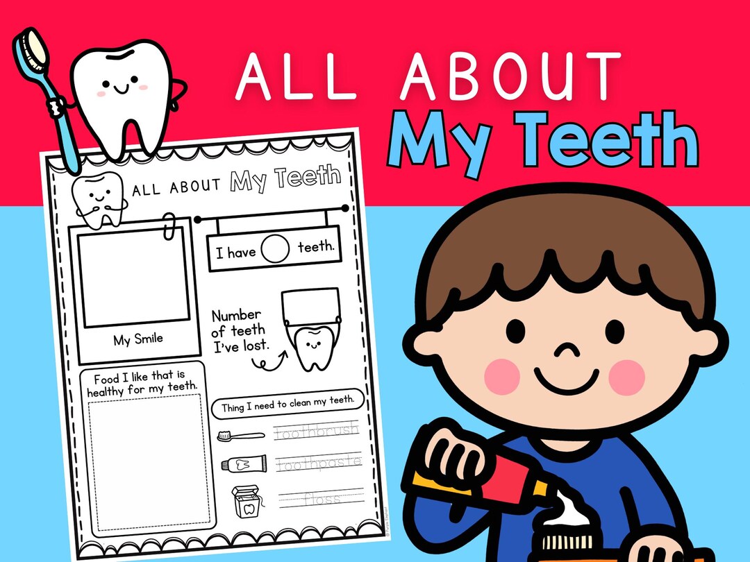 All About My Teeth | Dental Health Worksheets and Activities - Etsy