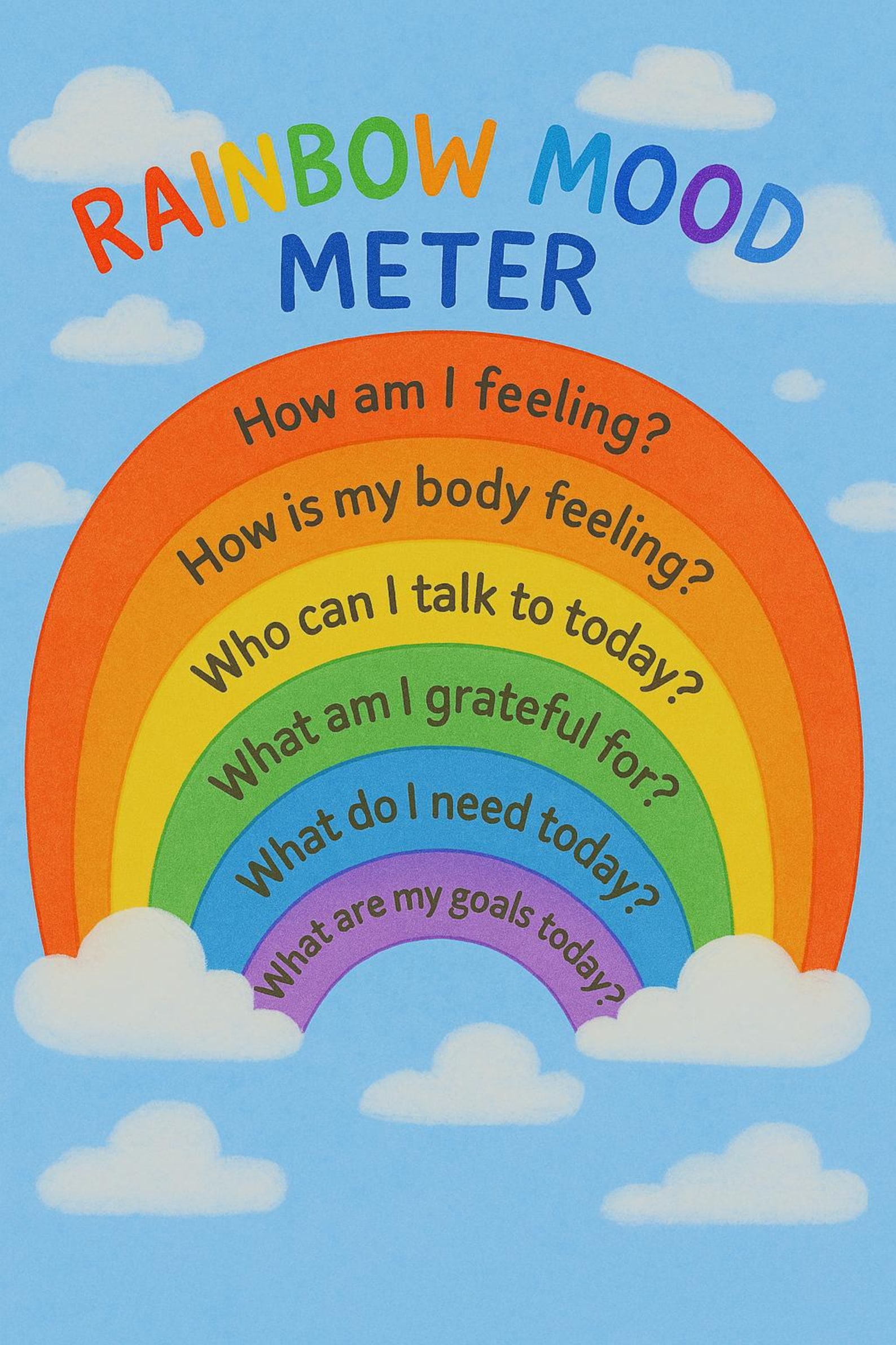 Rainbow Reflection and Mood Meter - Etsy