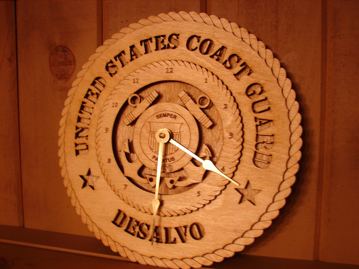 Personalized Laser Tribute Wall Clock Gift or Award for Military, Fire ...