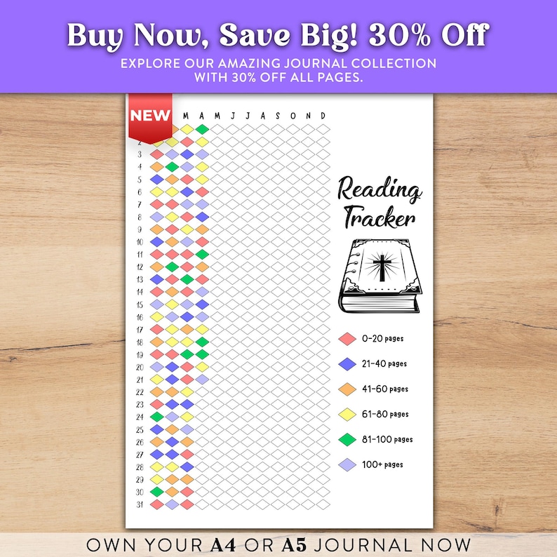 Monthly Reading Tracker Printable | Book Pages Tracker | Reading Log ...