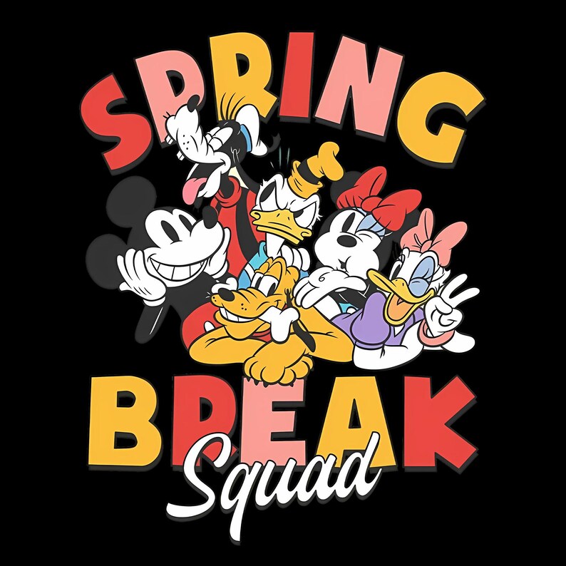 Spring Break Squad Png, Family Vacation Png, Summer Vibes Png, Mouse ...