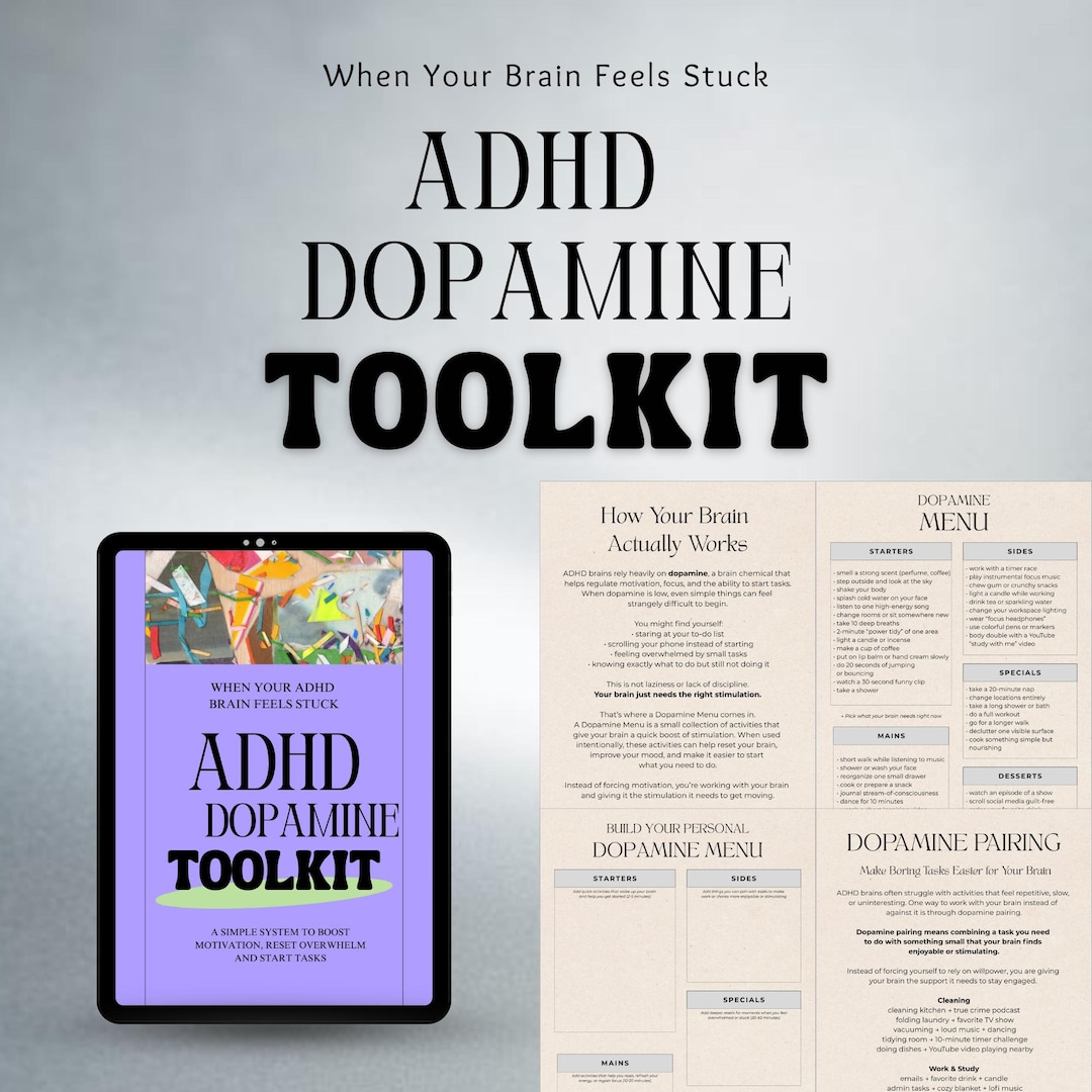 ADHD Dopamine Menu Toolkit | Stop Procrastination & Start Tasks ...