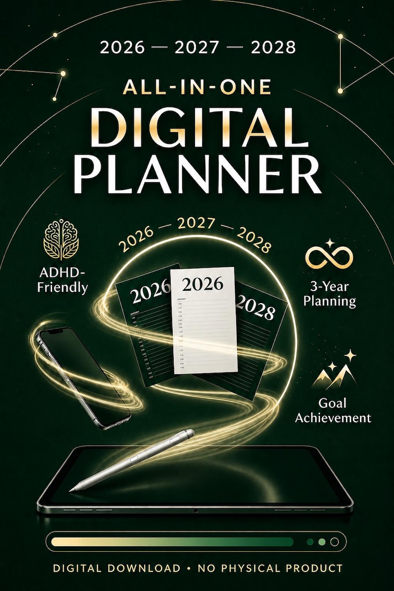All-in-one Multi-year Digital Planner 2026-2028 - Etsy Canada