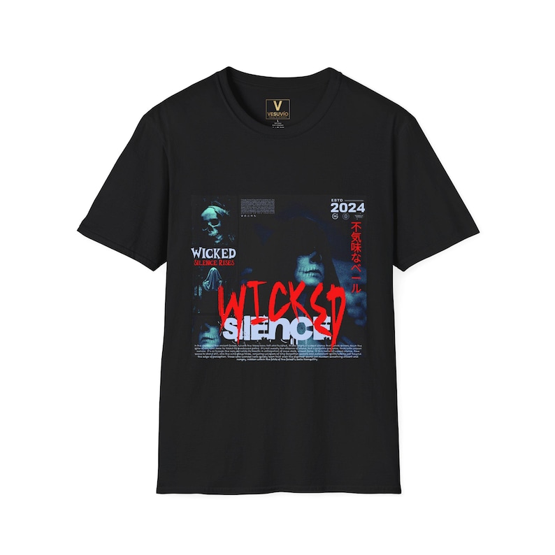 Vesuvio Wicked T-shirt | Horror Collage , Red Graffiti Black Tee - Etsy