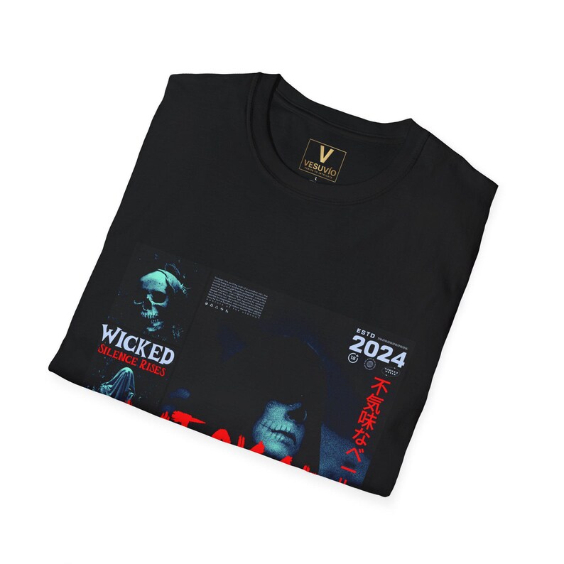 Vesuvio Wicked T-shirt | Horror Collage , Red Graffiti Black Tee - Etsy