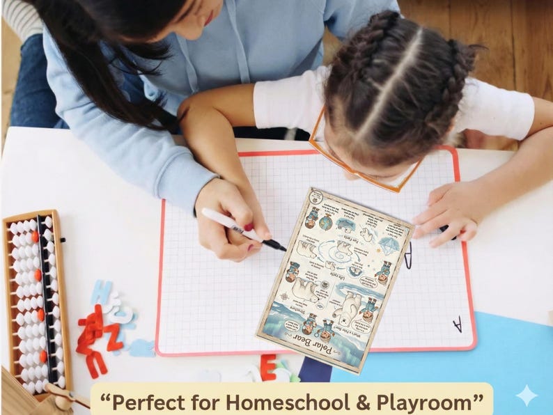 Polar Bear Printable Poster for Kids | Arctic Animal Facts Chart ...