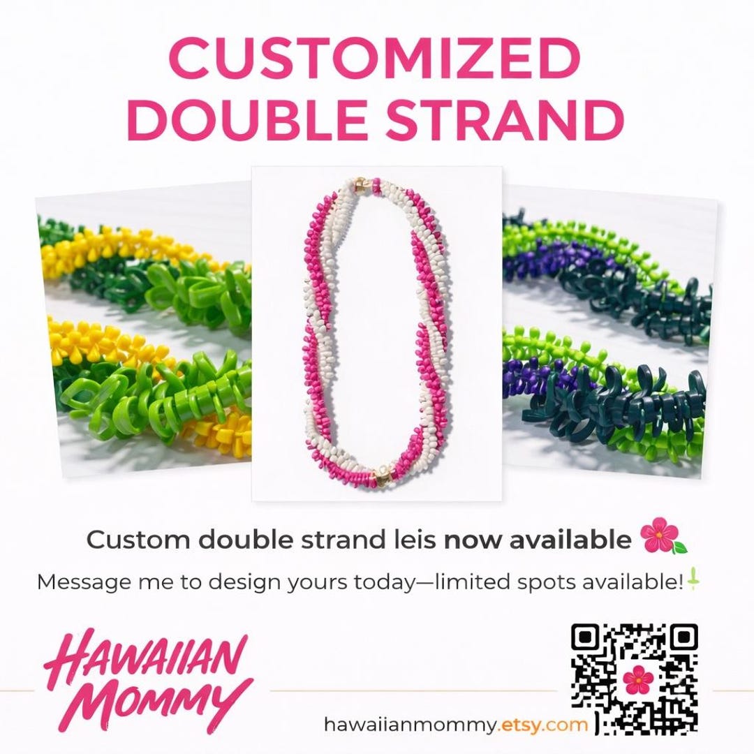 Custom Double Strand Forever Lei | Handmade Graduation Lei | Custom ...