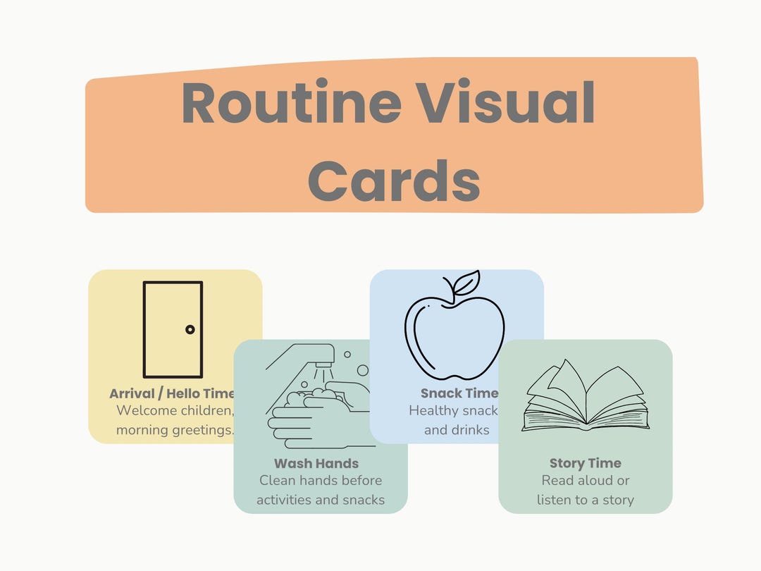 Routine Visual Cards for Kids Printable – Daily Schedule / EYFS ...